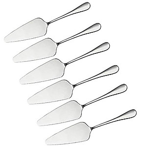 Pack of 6 Stainless Steel Pizza Pie Cake Server Pie Cake Serving Set, Pie Cake Pizza Shovel Cutter (Silver)