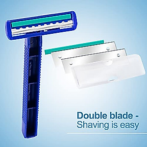 ACEPILOT Disposable Razors for Men/Women's Grooming, Use Body & Face Portable Disposable Razor,Suitable for Travel, Business, Outdoor Personal Cleaning Care(1Bxo/30Pcs - Blue)