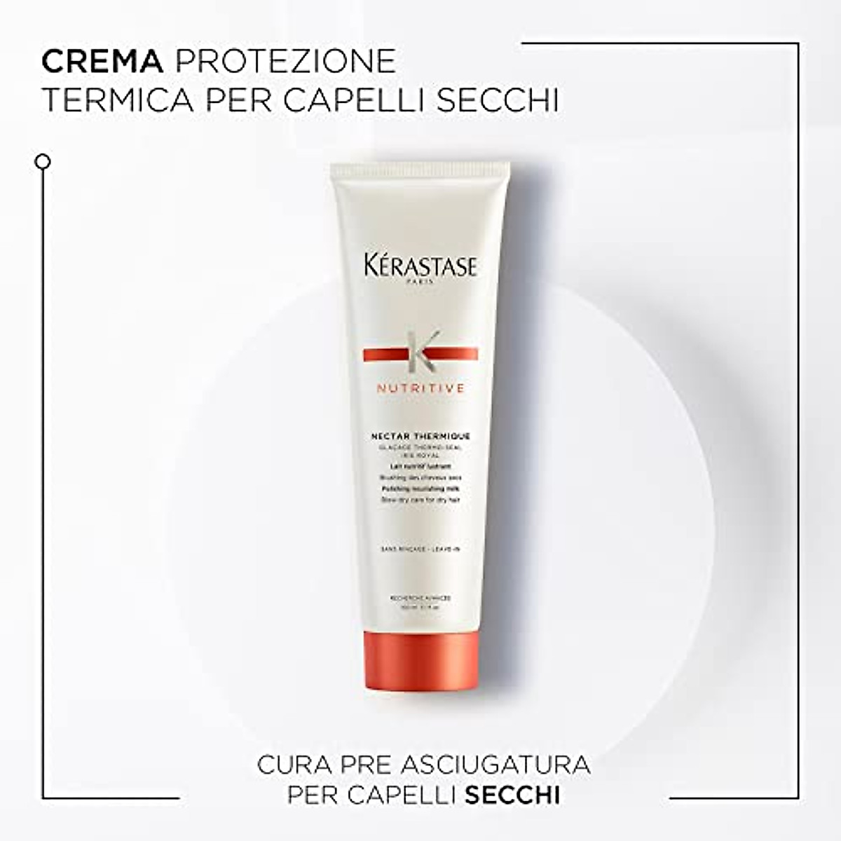 KERASTASE Nutritive Nectar Thermique Hair Serum | Nourishing Blow Dry and Styling Heat Protectant | Leave-In Conditioner and Primer | Reduces Breakage and smoothens Hair | For Dry Hair | 5.1 Fl Oz