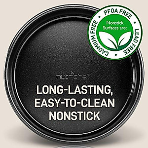 NutriChef Kitchen Oven Baking Pans Carbon Steel with Non-stick Black Coating Inside & Outside, Commercial Grade Restaurant Quality Metal Bakeware, Dishwasher Safe NCBK6BK, One Size