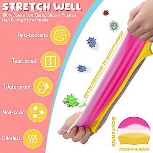 Swim Cap, 2 Pack Durable Silicone Swimming Caps for Kids Girls Boys Youths (Age 4-25), Waterproof Kids Swim Caps, Comfortable Fit for Long Hair and Short Hair Adults Youth Universal Swimming Caps