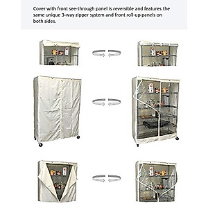 Formosa Covers Storage Shelving Unit Cover, fits Racks 36" Wx18 Dx72 H one Side See Through PVC, Off-White Color, Cover Only