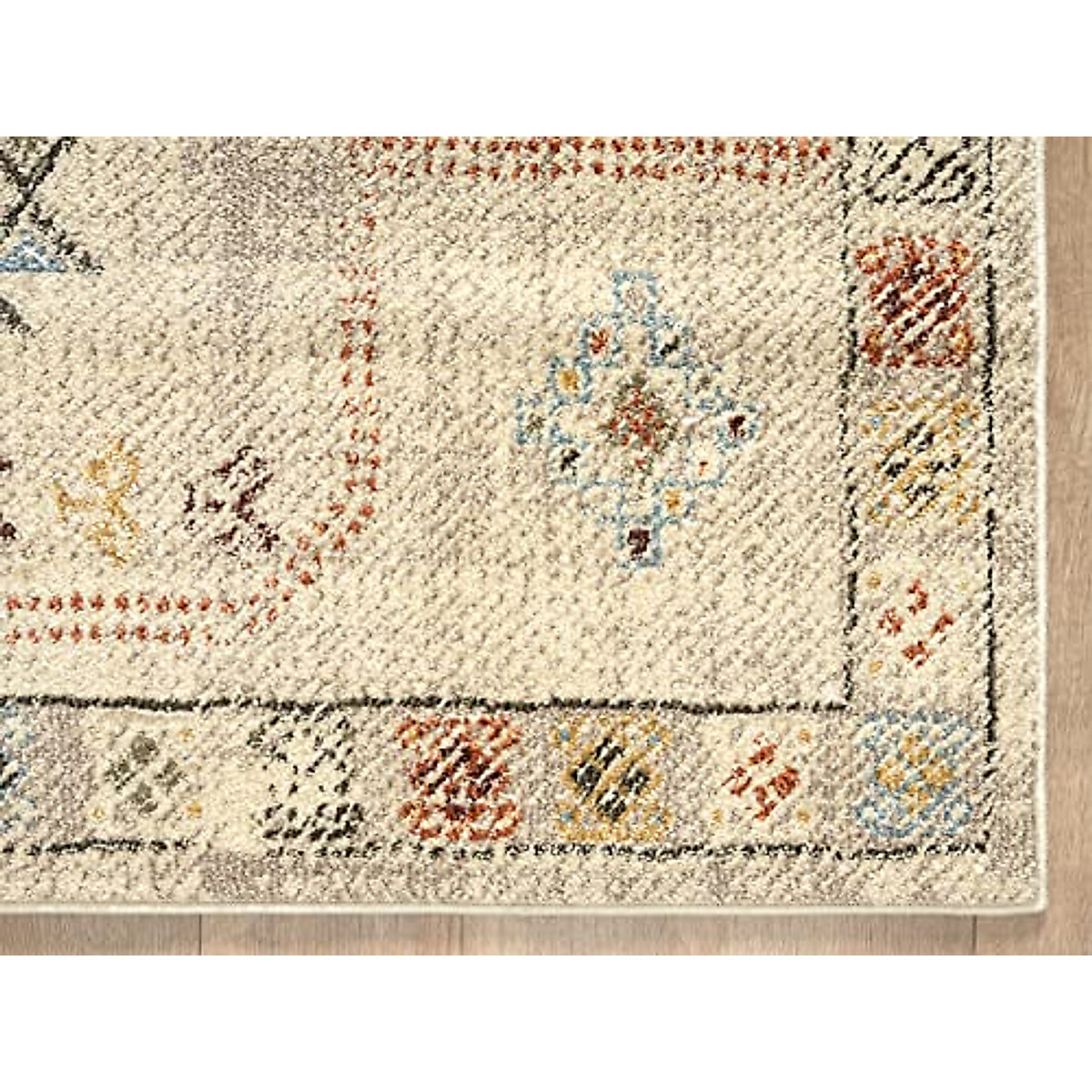 Abani Sedona SED160A Southwestern Beige Mutlicolor Tribal Print Area Rug Beige 5'3" x 7'6"