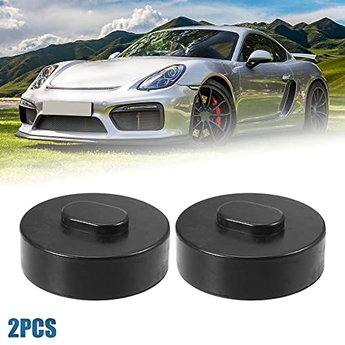 X AUTOHAUX 2 Pcs Rubber Jack Puck Jacking Lift Pad Jack Lift Point Pad for Porsche 911 964 991 993 Support Point Adapter Jacking Trolly Car Removal Repair Tool