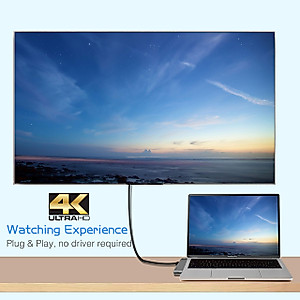 PureFix USB C Hub Adapter, 7-in-2 Extension with Gigabit Ethernet, 4K HDMI, Type- C 100W PD & 40Gbps, 2 USB-A 3.0, SD & MicroSD/TF Card Reader for 2016-2020 MacBook Pro 13' 15' 16' & 2020 MacBook Air