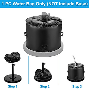 ZHOUMADE Water Bags for Weight, Water Weight Bag up to 100 lbs, Thicken 1200D Durable Polyester Weights for Outside Umbrella Stand, Water Weights for Umbrella Stand, Furniture Leg Weights (2PCS)