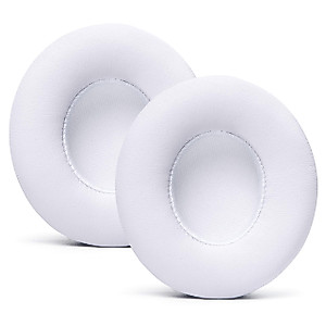 Wicked Cushions Replacement Ear Pads for Beats Solo 3 Wireless On Ear Headphones - Also fits Beats Solo 2 Wireless, Enhanced Noise Cancellation, Improved Comfort, Industrial Adhesive | White