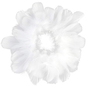 obmwang 100 Pieces 8-12cm Natural Goose Feathers for DIY Craft Wedding Party Home Decorations, White
