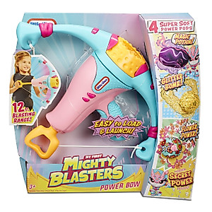 Little Tikes Mighty Blasters Power Bow Pink Toy Blaster with 4 Soft Power Pods for Kids Ages 3 Years and Up