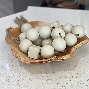 KIDYBELL Wooden bowl(10-12in),Handmade Natural Root Carving Bowl Fruit Salad Bowl