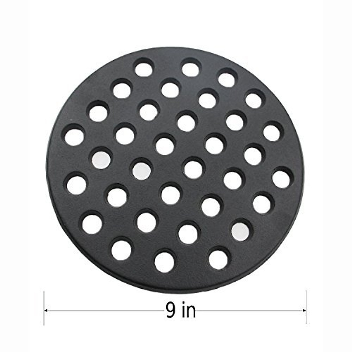 BBQ High Heat Cast Iron Charcoal Fire Grate Fits for Large big green egg fire grate and kamado joe grill parts charcoal grate replacement accessories-9'' LFGC