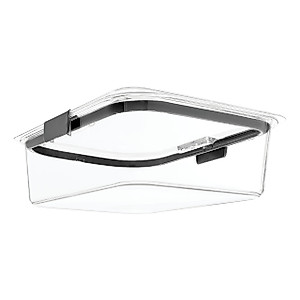 Rubbermaid Brilliance Glass Storage 3.2-Cup Food Containers, 4-Pack (8 Pieces Total), Medium, Clear & Brilliance Glass Storage 3.2-Cup Food Containers with Lids, 4-Pack (8 Pieces Total), Medium, Clear