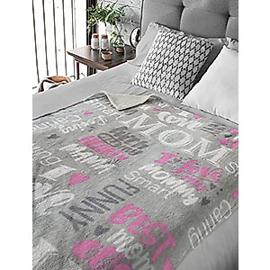 Tstars Mom Blanket Throw Blanket Happy Birthday Gifts for Mom Form Daughter 50 in X 60 in