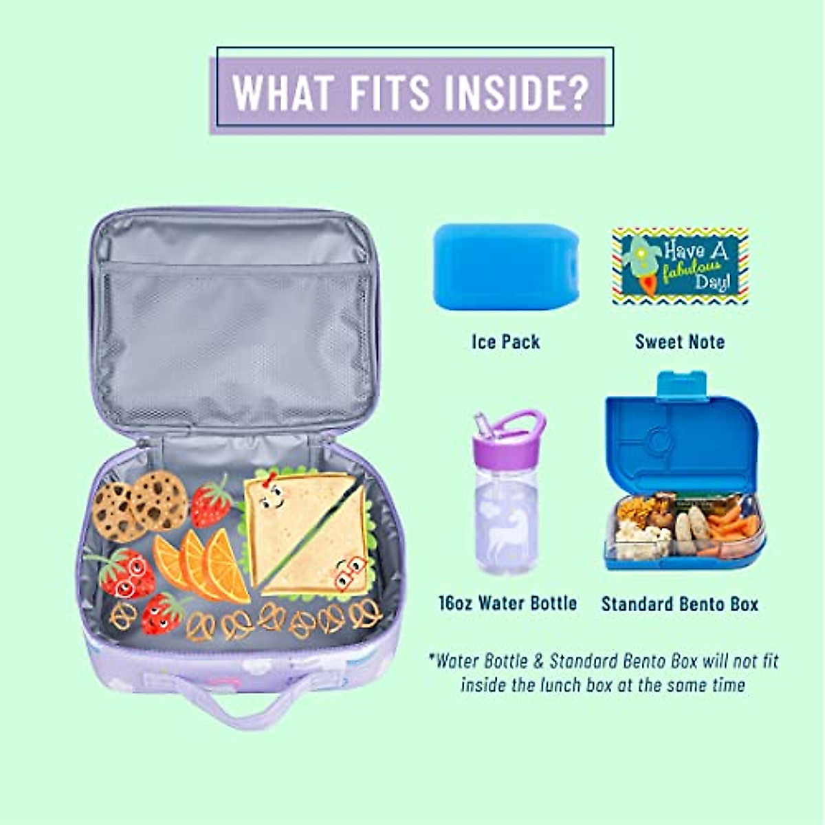 Wildkin Kids Insulated Lunch Box Bag for Boys & Girls, Reusable Kids Lunch Box is Perfect for Early Elementary Daycare School Travel, Ideal for Hot or Cold Snacks & Bento Boxes (Unicorn)