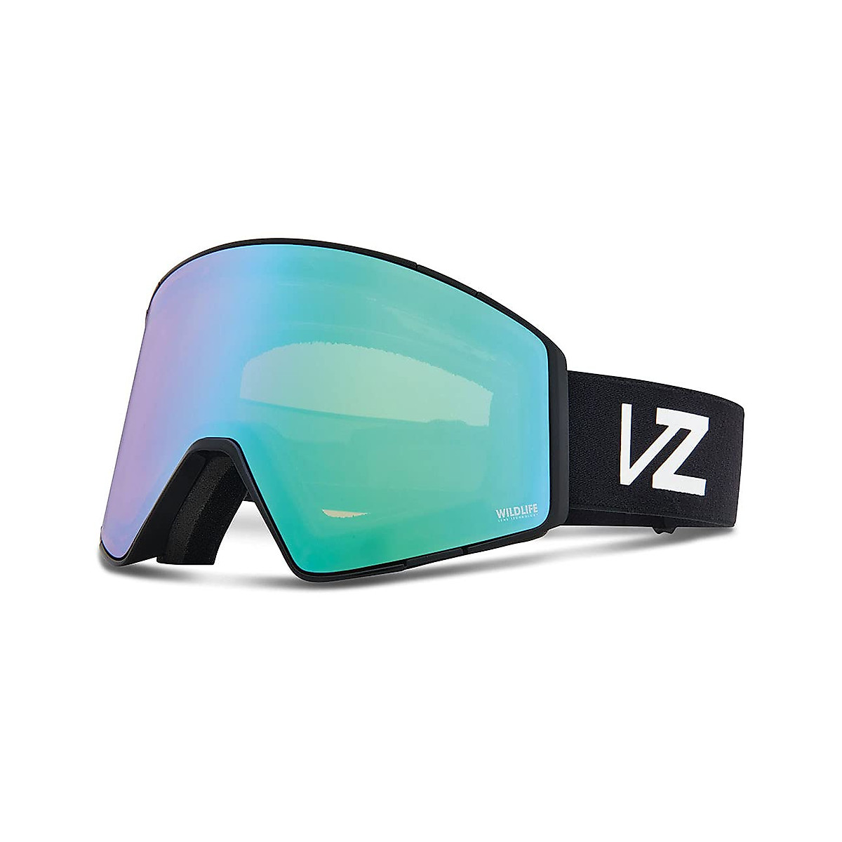 VonZipper Unisex Capsule Snow Sport Goggle - Black Gloss Frame | Wildlife Stellar Chrome Lens