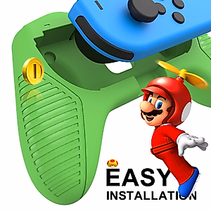 Geserhoo Grip Kit for Nintendo Switch JoyCon Controller - 4 Pack Comfort Game Handle Holder Accessories Fit for Nintendo Switch Controllers (Green&Pink&Yellow&Blue)