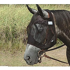 Cashel Quiet Ride Horse Fly Mask, Black, Arabian
