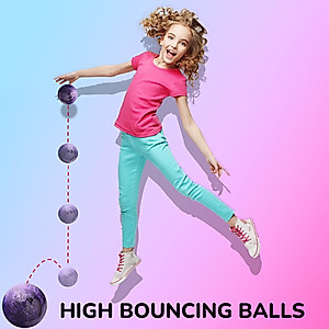 Entervending Large 45mm Bouncy Balls - 12 Pcs, Bowling Style, Rubber, Green