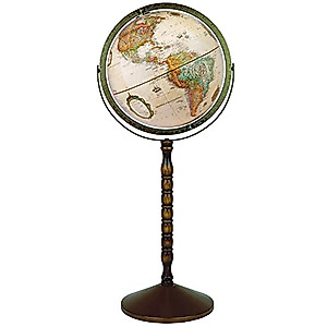 Replogle Treasury Antique, Floor Model World Globe, Raised Relief, 12" Diameter