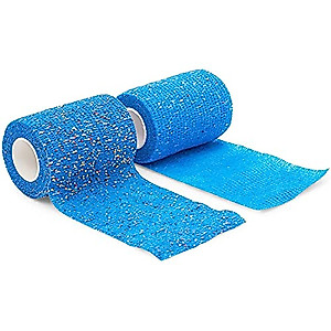 Self Adhesive Wrap, Glitter Cohesive Vet Tape for Pets (3x180 in, 12 Pack)