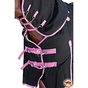 HILASON 1200D Turnout Winter Horse Neck Cover Belly Wrap Blanket - 78 Inches | Horse Blanket | Horse Blankets for Winter Waterproof | Horse Turnout Blanket | Horse Turnout