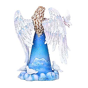 Pacific Giftware Changeling Angel with White Pigeons Statue by Shelia Wolk Home Decor