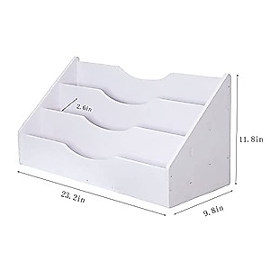 Kid's Bookcase Display Stand Kids Book Rack Storage Bookshelf/Book Shelf Case Organizer Wooden White