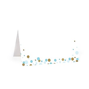 Andaz Press Light Blue Gold Glitter Boy Baby Shower, Printable Table Tent Place Cards, 20-Pack, Seat Placement Cards Blank Place Cards For Table Settings Name Cards for Baby Bridal Wedding Shower