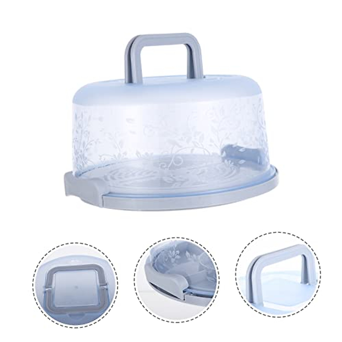 HEMOTON 1 PC Box Portable Cake Box Angel Food Cake Pan Cupcake Dome Lid Portable Cake Container Fruit Containers Plastic Storage Box Plastic Container Birthday Cake Box Plate Cover