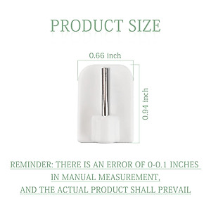 MultiValue Adhesive Hooks, 30 PCS Mini Self Adhesive Over The Door Hooks Wall Mounting Telescopic Rod Hooks Wall Hooks for Hanging Rope Curtain Rod Holder Curtain Hooks for Rod Towel Key (White)