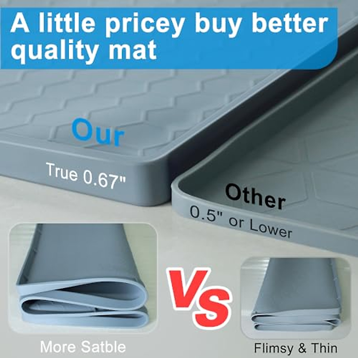AECHY Under Sink Mats for Kitchen Waterproof, 28" x 22" Under Sink Tray, Under Kitchen Sink Mat with Unique Drain Hole, Waterproof & Flexible Under Sink Liner for Kitchen and Bathroom Brown