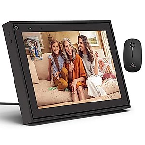 Facebook Portal Holiday Bundle, Digital Picture Frame, Smart Video Calling 10 Inch Touch Screen Display with Alexa, Black+ NexiGo Wireless Mouse Bundle