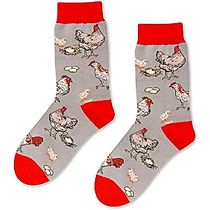 HAPPYPOP Unisex Novelty Chicken Socks for Men Chicken Socks for Women,Funny Chicken Gifts for Chicken Lovers Rooster Gifts