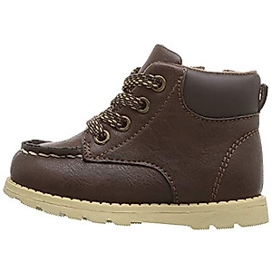 carter's Boys' Brand Fashion Boot, Brown, 6 M US Toddler