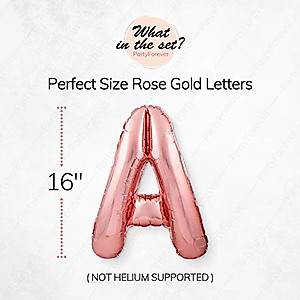 Rose Gold Taco Bout A Baby Balloons Banner Sign for Mexican Fiesta Decorations and Party Supplies - Gender Reveal Baby Shower Rose Gold Letter Balloons