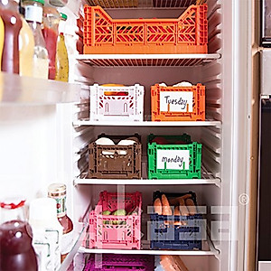 AYKASA Collapsible Storage Bin Container Basket Tote, Folding Basket Crate Container : Storage, Kitchen, Houseware Utility Basket Tote Crate Mini-Box (Dark Green)