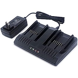 Dual Port WA3875 Charger for Worx 18V 20 Volt Lithium Battery, Compatible with WA3732, WA3742, WA3881, WA3847, WA3835, WA3764,WA3868