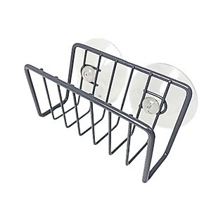 Jesscasday Kitchen Sink Drain Rack Hollow Draining Holder Metal Wrought Iron Shelf for Bath Dishwashing Cloth Soap Collection