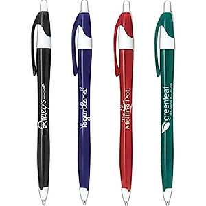 Ummah Promotions Promotional Classic Solid Click Pen Printed with Your Logo or Message - 300 QTY