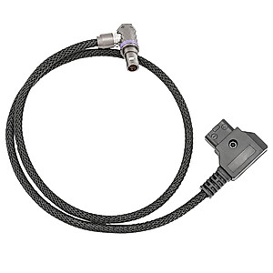 2-Pin Right-Angled to D-tap/P-tap Power Cable for Teradek/SMALLHD/ARRI/RED/TILTA/Paralinx/Preston/Hollywood/Switronix/Panasonic Cable Made with Super Soft wire17.3 inches