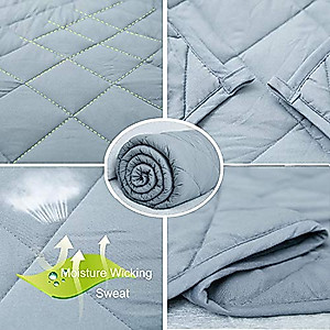 TreeCube King Size Weighted Blanket 20 lbs (78" x 85"),Adult Weighted Blanket with Pure Glass Beads, Premium Fabric Heavy Blanket (Grey)