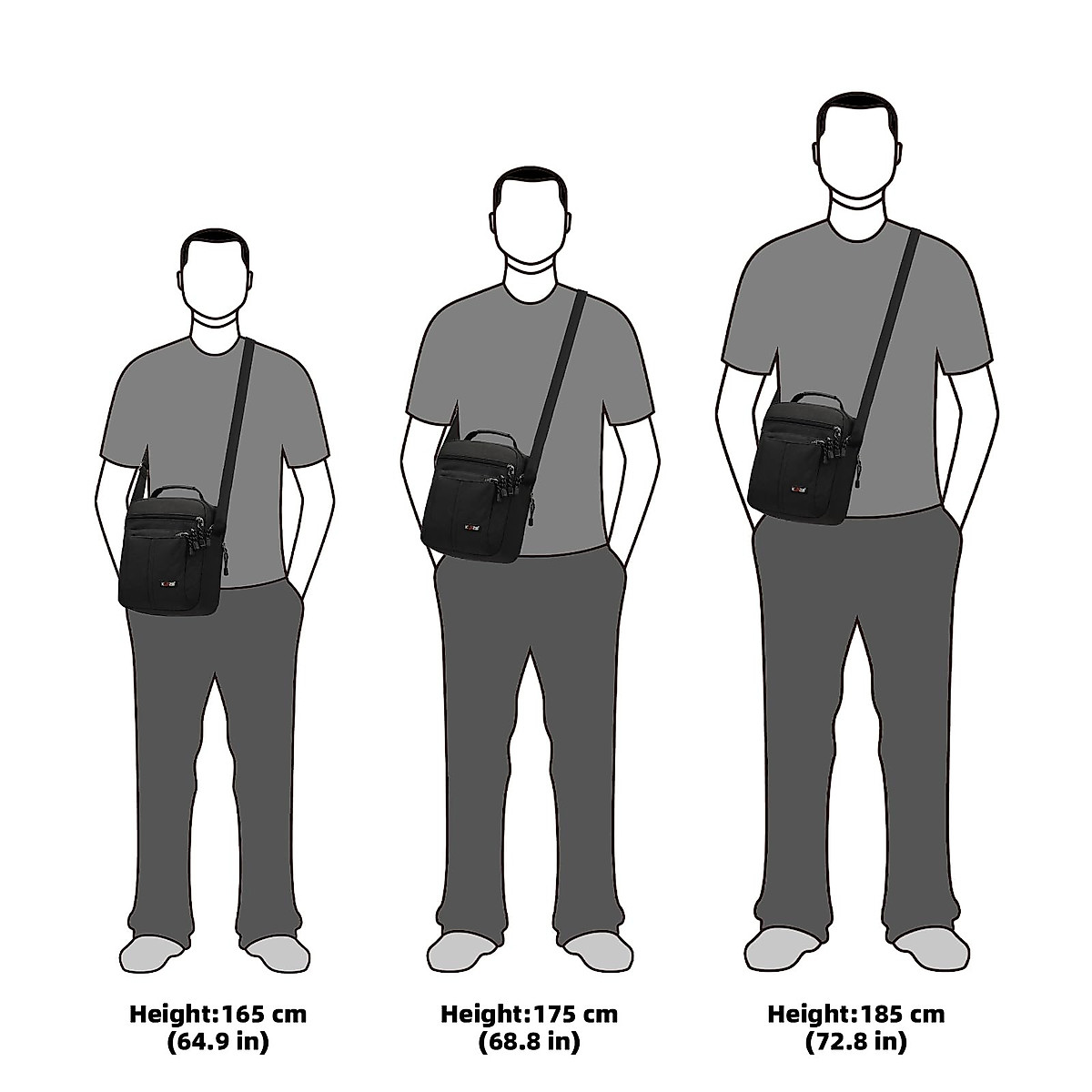 KL928 Men's Messenger Bag - Crossbody Shoulder Bags Travel Bag Man Purse Casual Sling Pack for Work Business