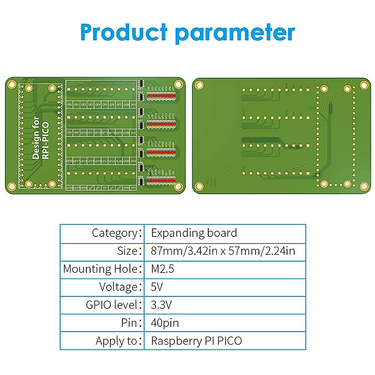 GeeekPi Screw Terminal Expansion Board for Raspberry Pi Pico/Pico W, Screw Terminal Block Breakout Module Board with LED