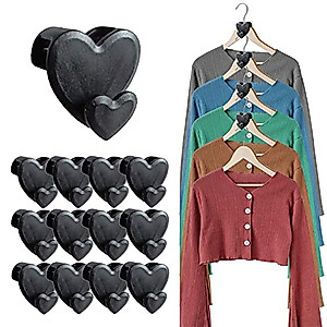 Clothes Hanger Connector Hooks,Hangers AS SEEN ON TV,Closet Organizers and Storage,Hanger Extender Clips,Heavy Duty Cascading Clothes Hanger Hooks (Heart Shape)