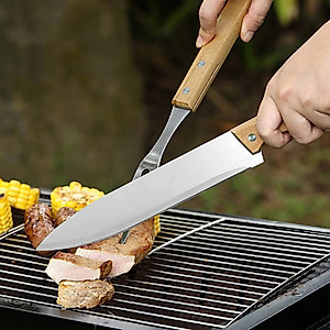 GANAZONO 1 Set Barbecue and Fork Tools BBQ Tools for Outdoor Grill Cooking Cutter Kitchen Essentials Cutter for BBQ Barbecue Grill Cutter Food Barbecue Stainless Steel Barbecue