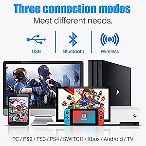 Winshall Wireless Controller Compatible with PS4/Pro/Slim/PC with High Performance Double Shock and Touch Pad/6-Axis Motion Sensor/Audio Function