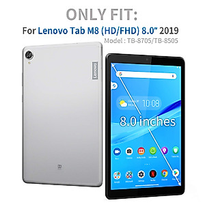 Timecity for Lenovo Tab M8 Case 8 inch Tablet 3rd/ 2nd, (for Lenovo TB-8505f/ TB-8505fs Case): with Strong Protection, Screen Protector, Hand Strap, Shoulder Strap, Rotating Stand - Black