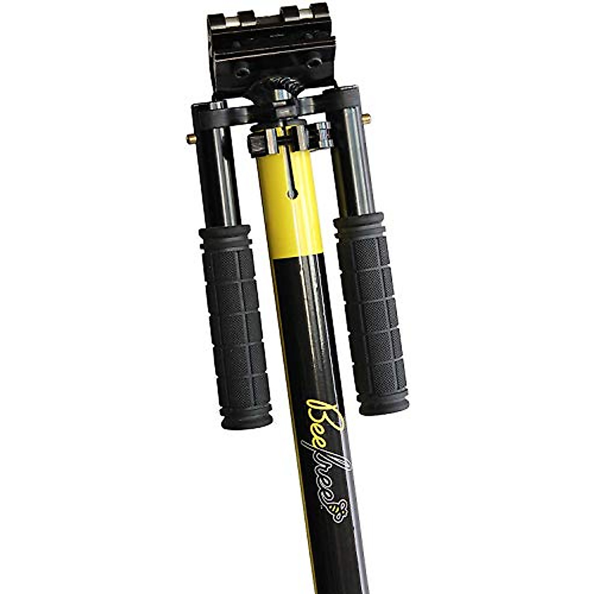 Bee Free 2 Wheel Kick Scooter for Adults and Teens, Adjustable Handlebars, Premium Durable Aluminum Construction, Foldable, Rear Foot Brake and Anti-Shock Suspension, Ages 12+, Up to 200 LBS, Yellow