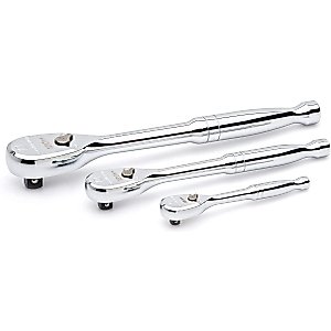 GEARWRENCH 3 Piece 120XP Teardrop Ratchet Set | 1/4 Inch, 3/8 Inch & 1/2 Inch Drive| 81206P