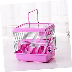 balacoo Hamster Cage Hamster Home Hamster Beds Guinea Cages Villa Cage for Small Pets Chinchilla Cage Pet Cage Hamster Cage Pink Transport Vehicle Travel Hamster Cages Pet House